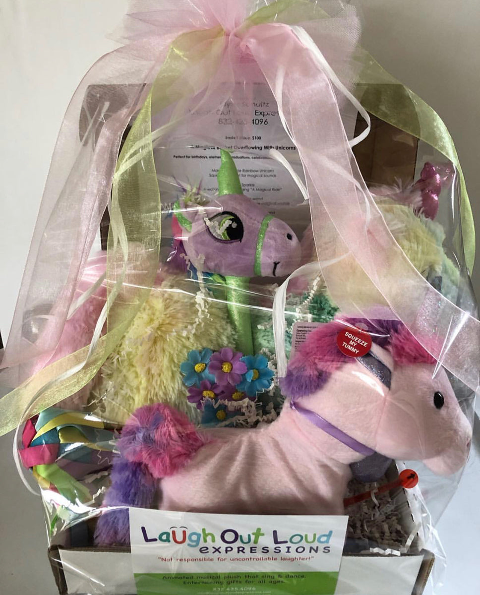 Sparkle & Rainbow Unicorn Basket – Laugh Out Loud Expressions